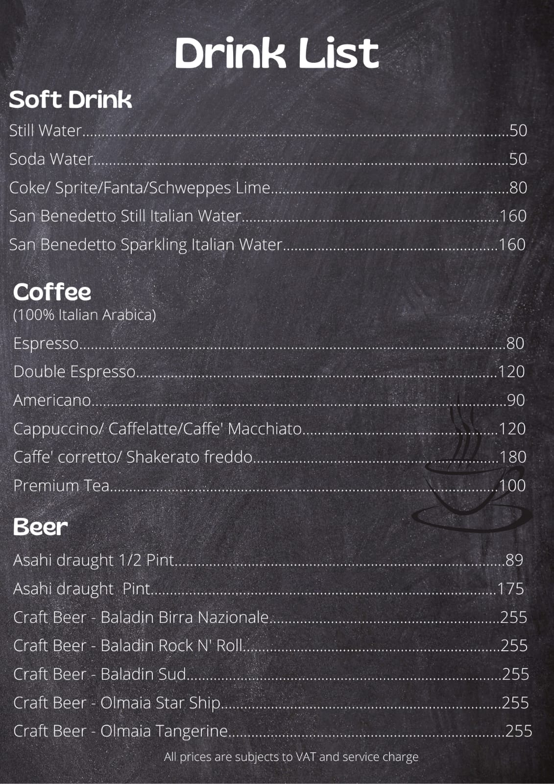 Menu - San Marco Osteria